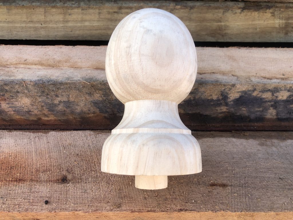 Treated Pine Post Capital 120mm Ball LOSP - I Got Wood