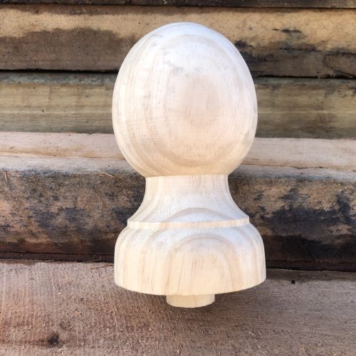 Treated Pine Post Capital 120mm Ball LOSP - I Got Wood