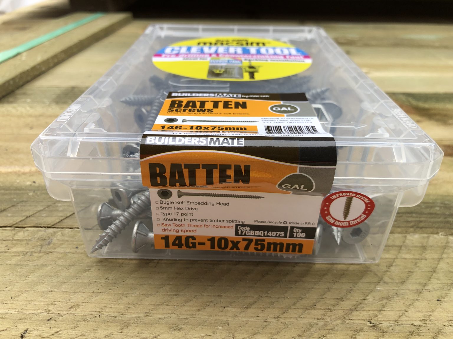 Bugle Head Batten Screws 14G x 75mm Qty 100 - I Got Wood