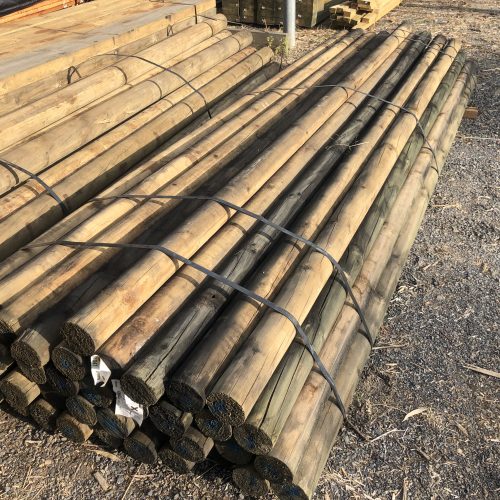 Treated Pine H4 Machine Round Poles 100mm 3.6m - I Got Wood