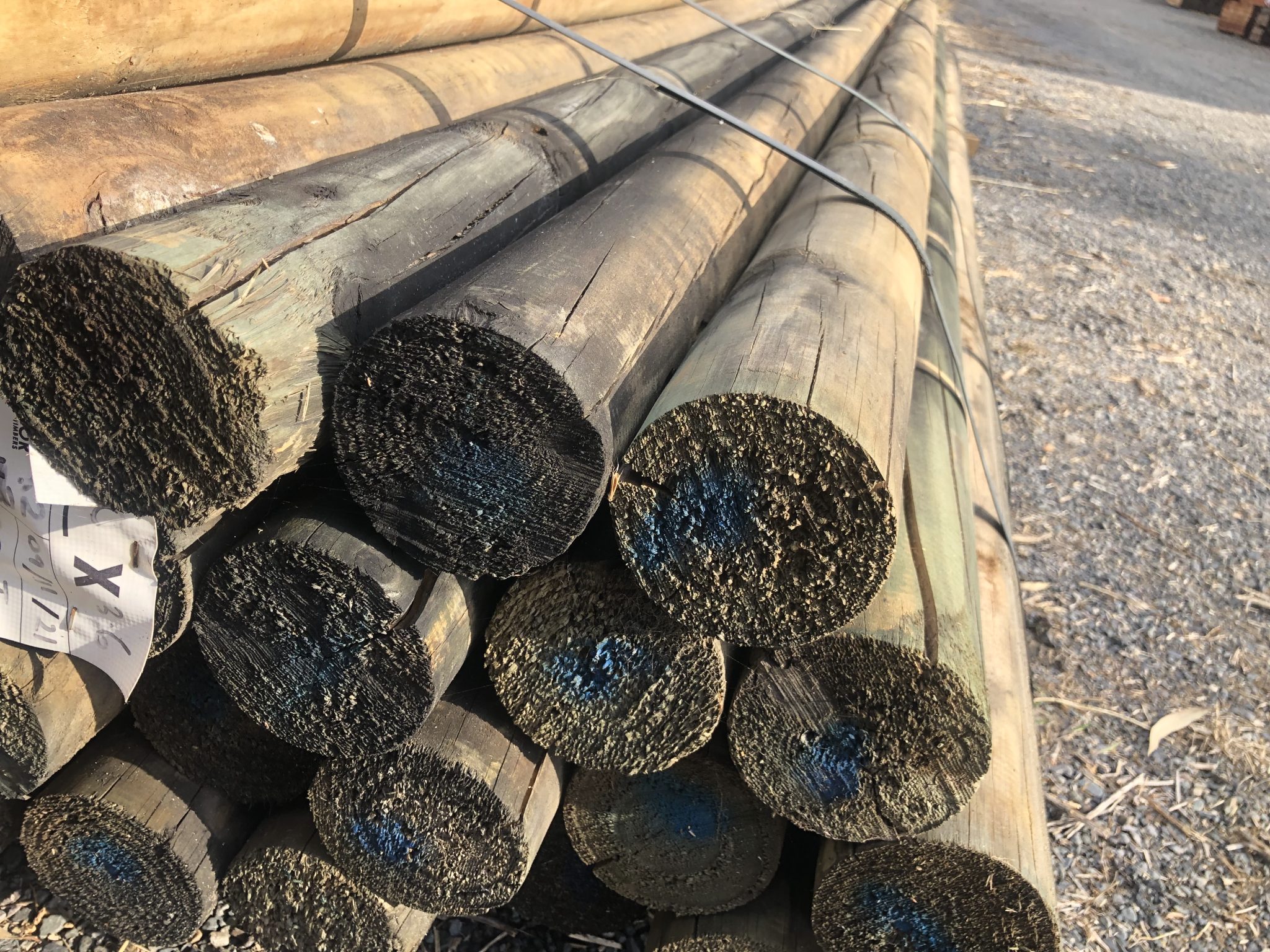 Treated Pine H4 Machine Round Poles 100mm 3.6m - I Got Wood
