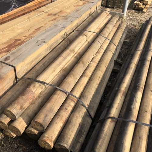 Treated Pine H4 Machine Round Poles 125mm 3.0m - I Got Wood