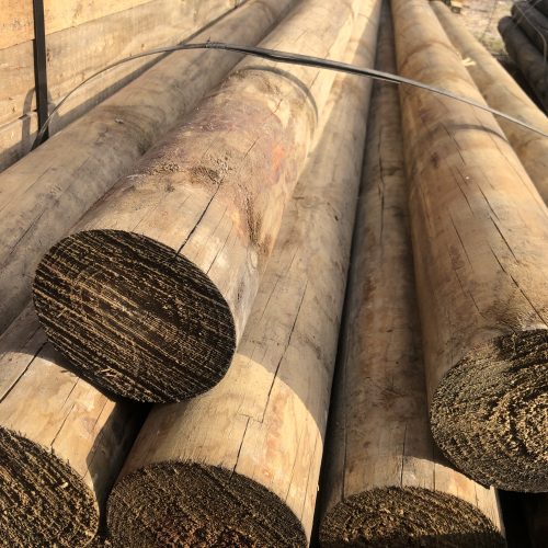 Treated Pine H4 Machine Round Poles 125mm 3.0m - I Got Wood