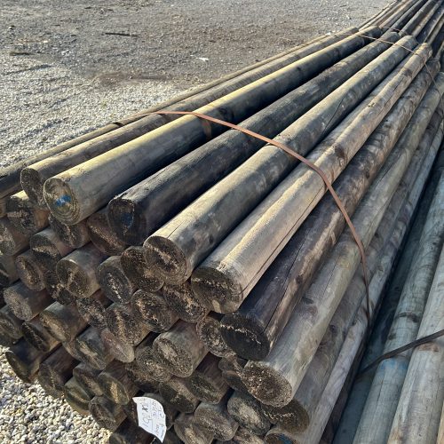 Treated Pine H4 Machine Round Poles 100mm 1.8m - I Got Wood