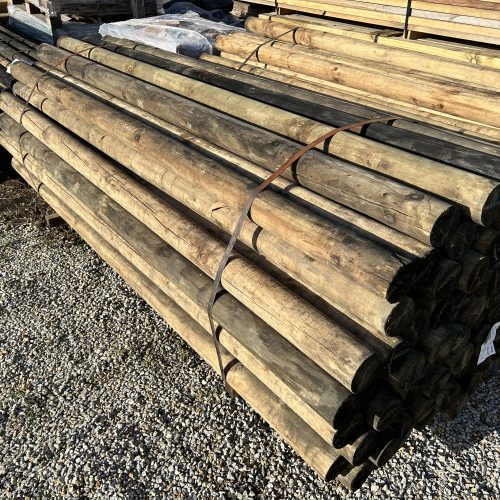 Treated Pine H4 Machine Round Poles 100mm 1.8m - I Got Wood