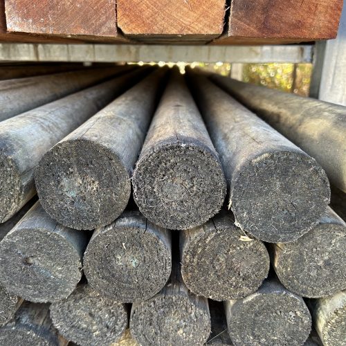 Treated Pine H4 Machine Round Poles 75mm 3.0m - I Got Wood