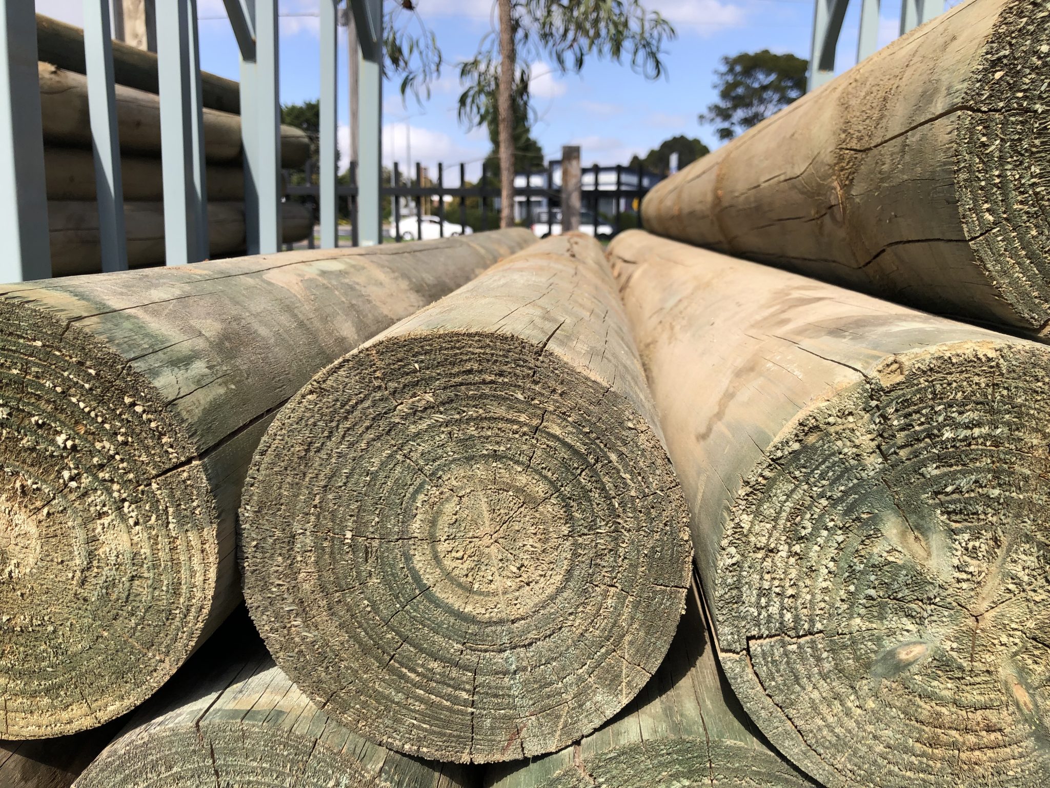 Treated Pine H4 Round Poles Post 180mm 2.4m - I Got Wood